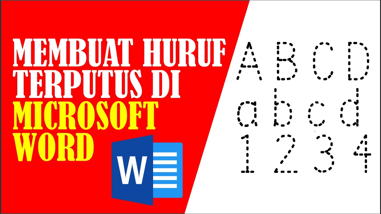 CARA MEMBUAT HURUF DAN ANGKA TERPUTUS DI MICROSOFT WORD - TUTORIAL FONT ...