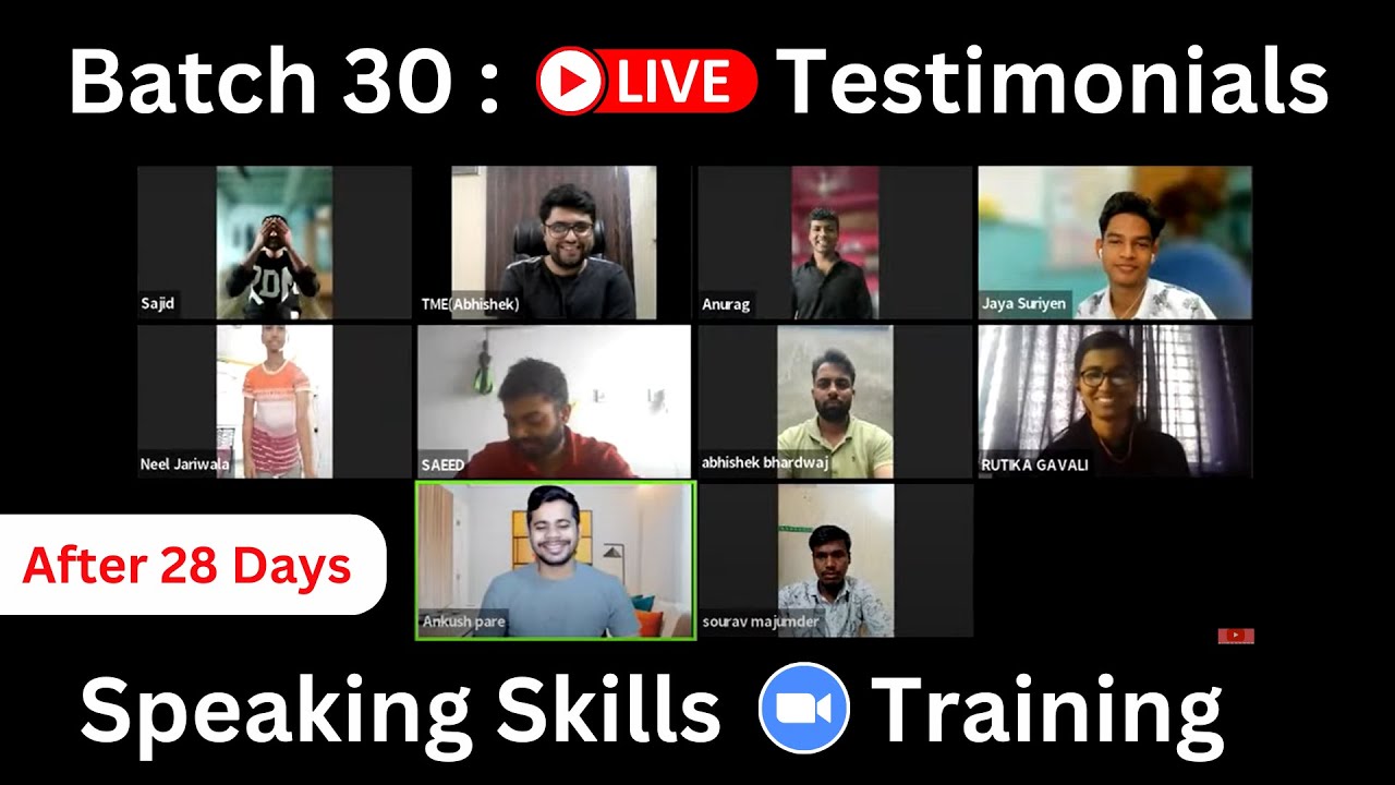Batch 30(Week 4) Overall Experience + Public Speaking Practice - YouTube