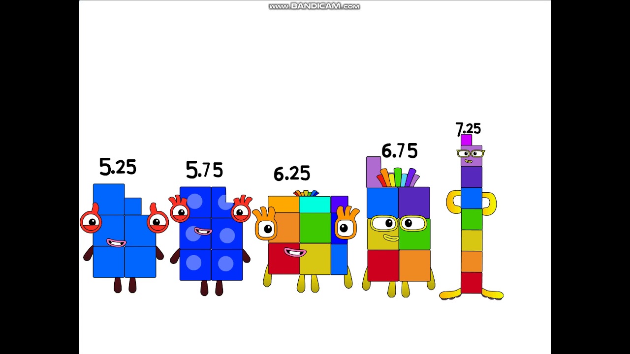 Numberblock band 4.25 to 7.25 - YouTube