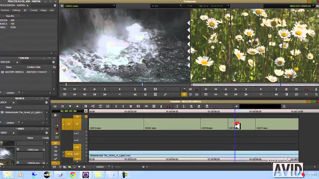 Aprender a editar con Avid Media Composer Capítulo 3, cortar, add edit ...