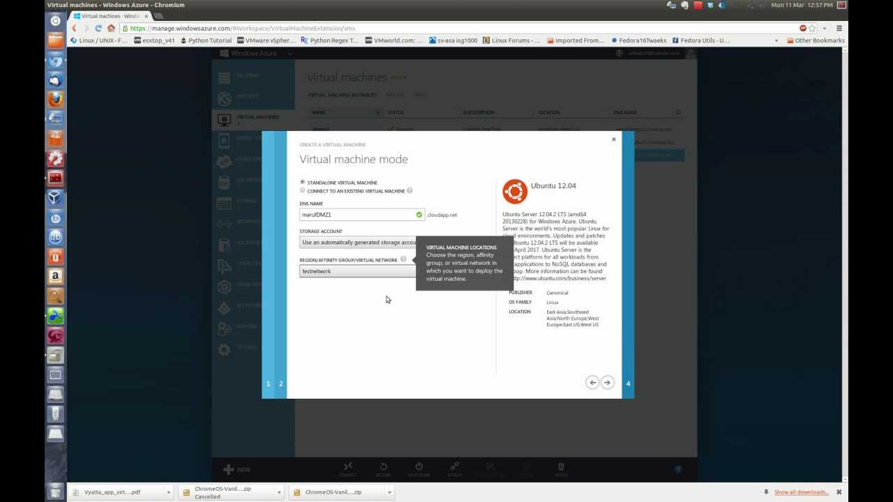 Windows Azure Virtual Network Demo between two Linux VMs - YouTube
