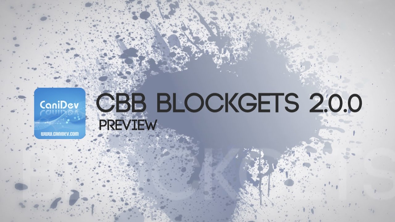 [Preview] cBB Blockgets 2.0.0 - YouTube