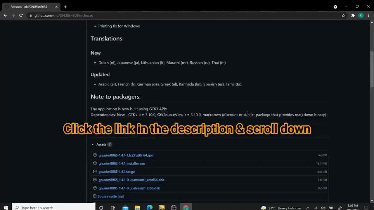 GNUsim8085 Installation | How to install GNUsim8085 | Best Simulator for 8085 Microprocessor ...