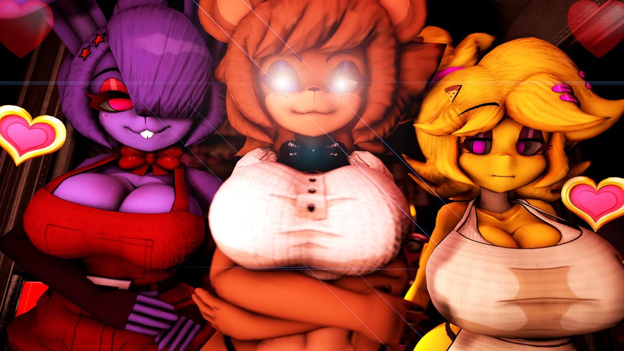 Sfm Fnaf Anime Waifu Animatronics Jump Love Sexy Jumpscare 3 Youtube