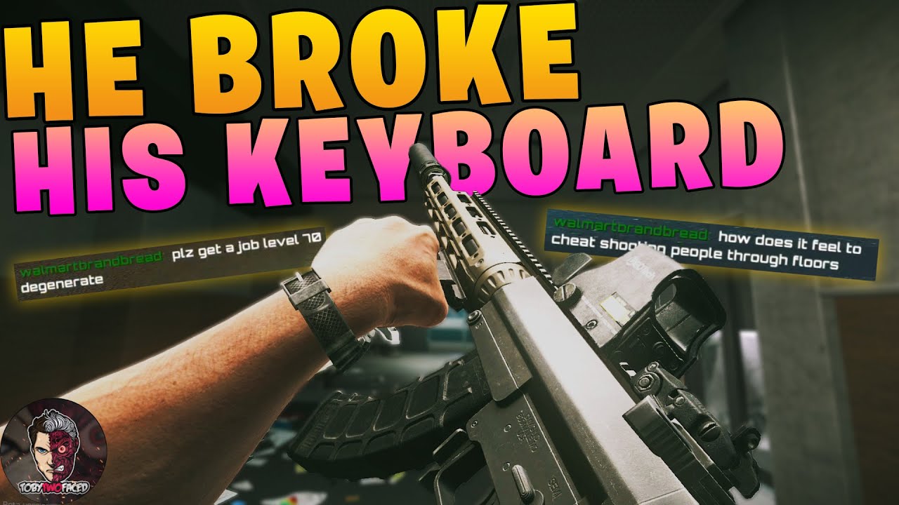 This guy BROKE his KEYBOARD - Escape From Tarkov - YouTube
