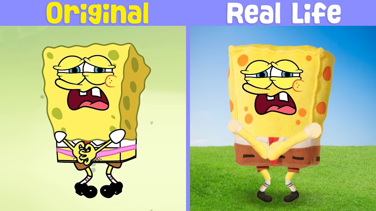 Help SpongeBob! | SpongeBob Original vs Real life | SpongeBob Animation ...