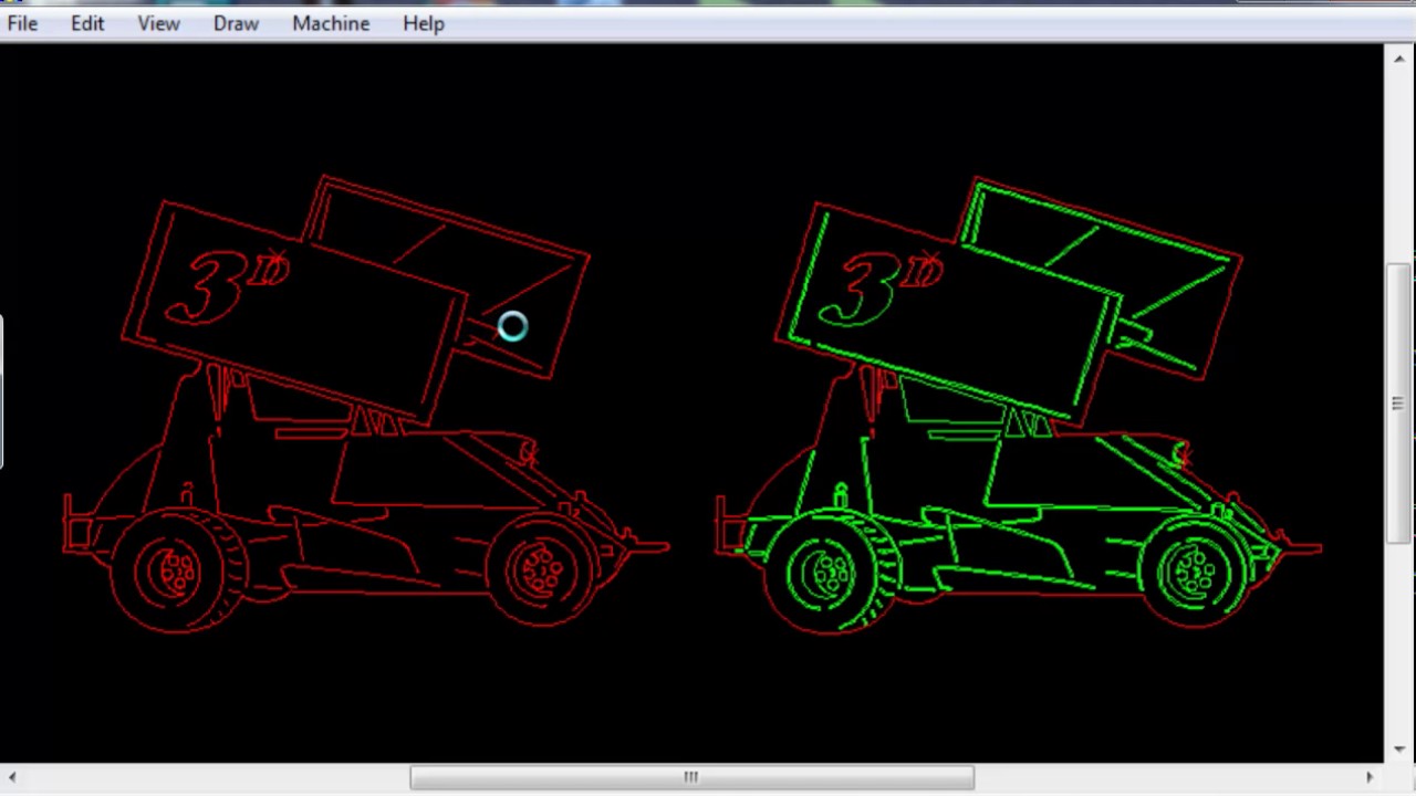 CNC DXF File Mini Sprint Car Part 5 Clean Up With PlasmaCAM - YouTube