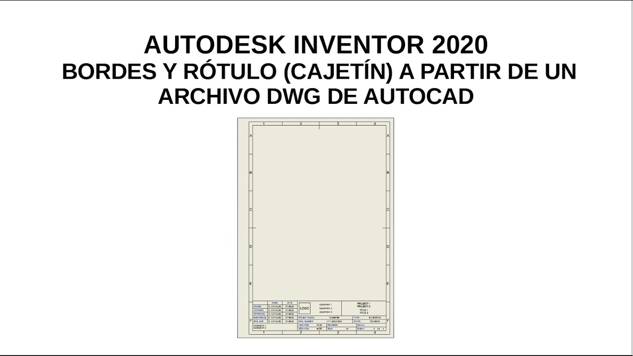 RÓTULO EN AUTODESK INVENTOR A PARTIR DE UN ARCHIVO DWG - YouTube