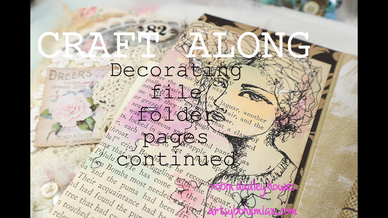 Junk Journal- Decorating junk journal pages continued - YouTube
