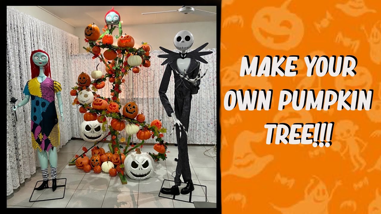 DIY Halloween Pumpkin Tree - YouTube