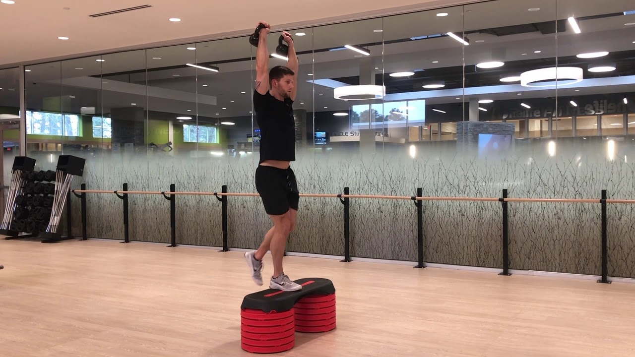 Kettlebell Overhead Step Up - YouTube