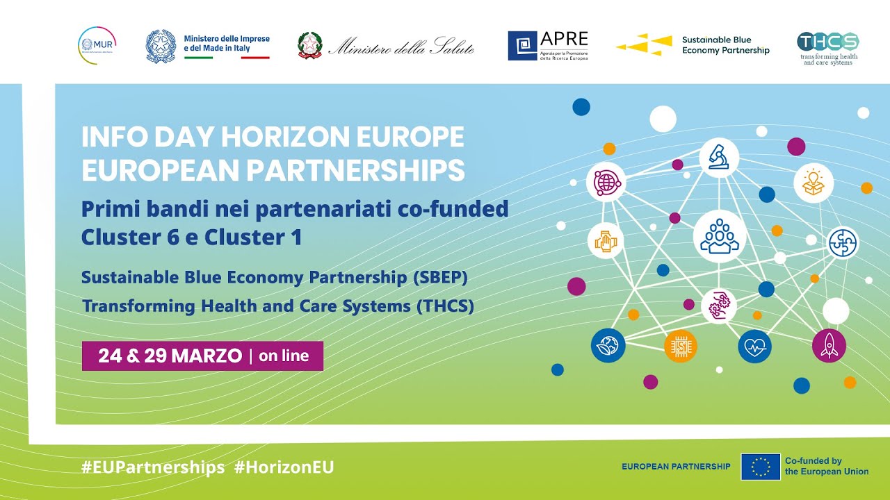 INFO DAY Horizon Europe - EU Partnerships: bandi nel partenariato co ...