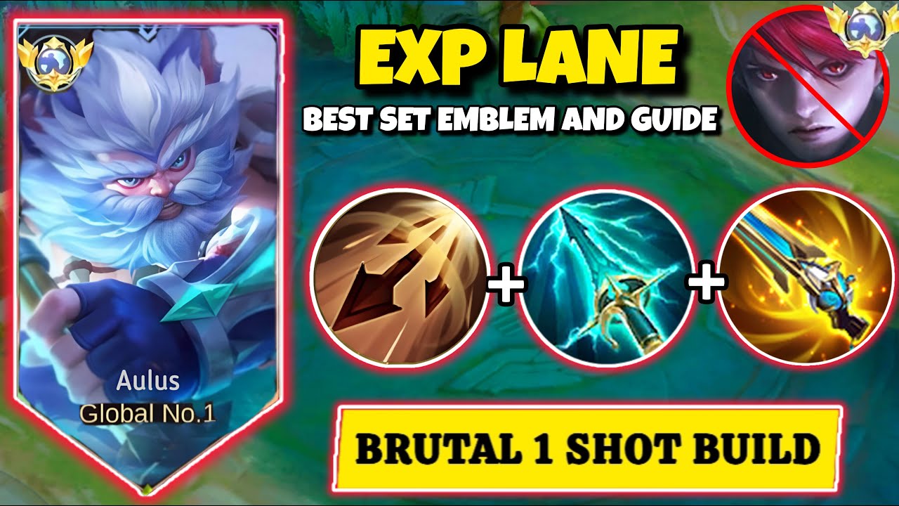 FINNALY!! AULUS EXP LANE BRUTAL 1 SHOT BUILD AND EMBLEM! GUIDE AND ...