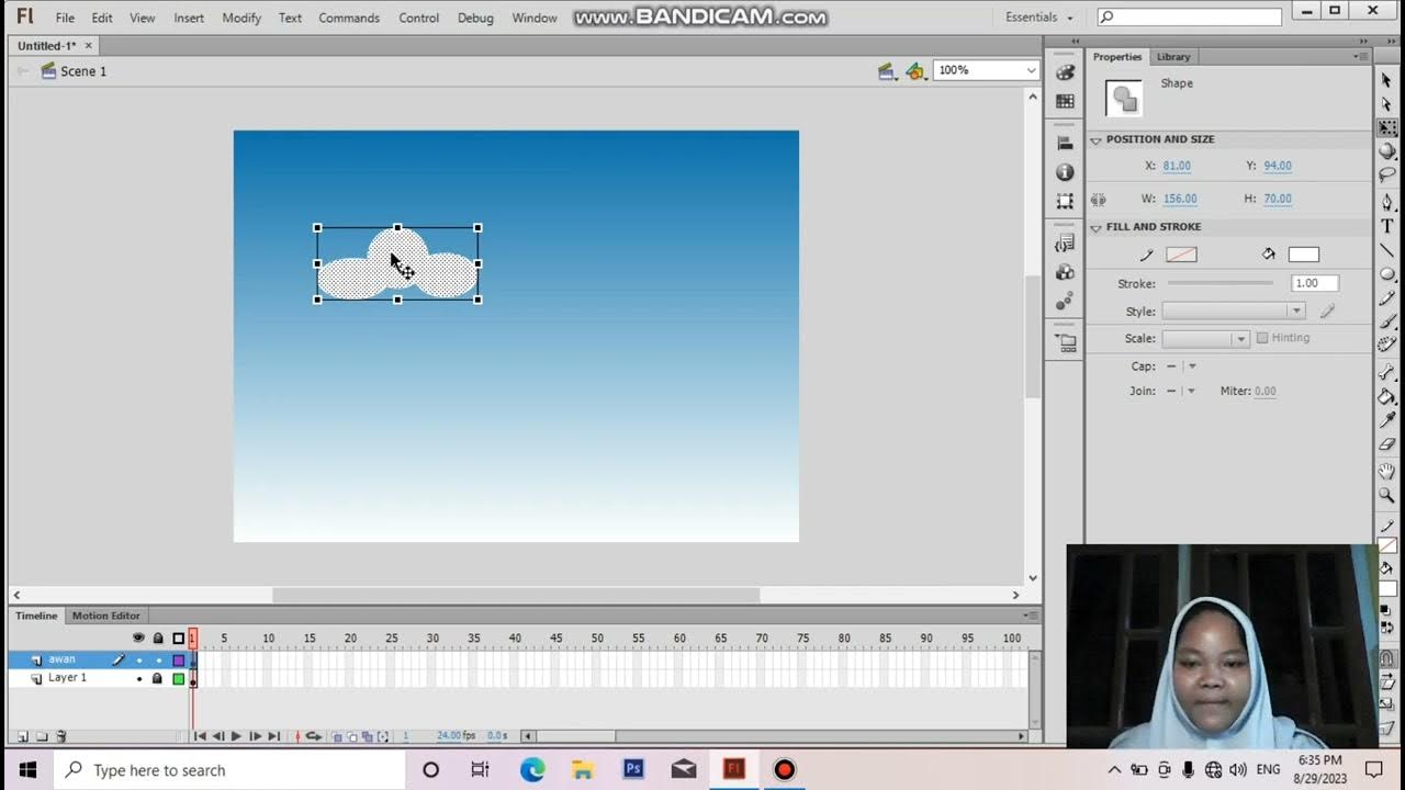 Tutorial cara membuat awan bergerak di Adobe Flash Cs6 - YouTube