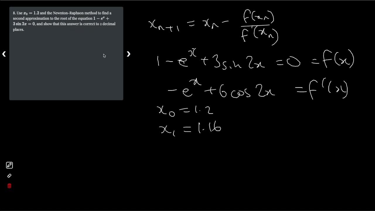 A Level Maths - Numerical Methods Q8 (mathsquestions.app) - YouTube