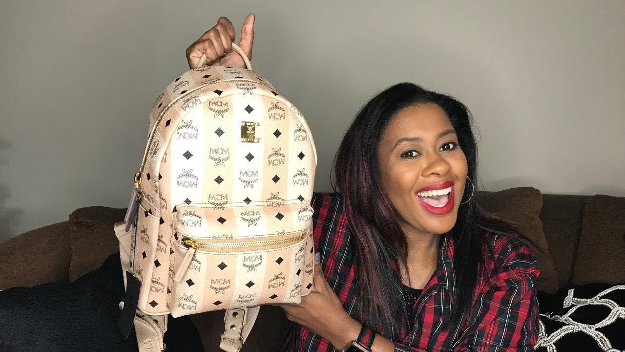 MCM Stark Mini Backpack Unboxing | Style With Nina | Is it worth it ...