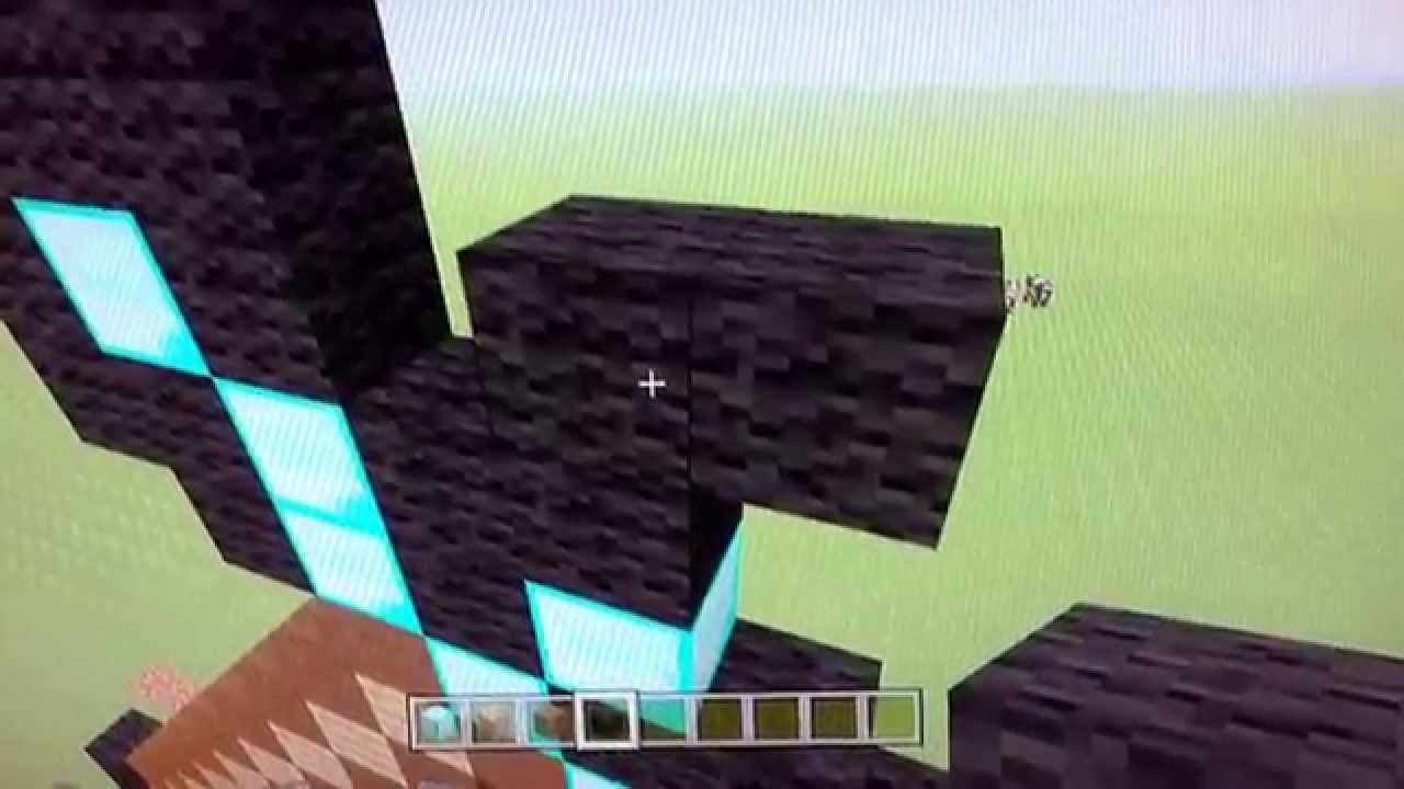 MINECRAFT- how to build a diamond sword - YouTube