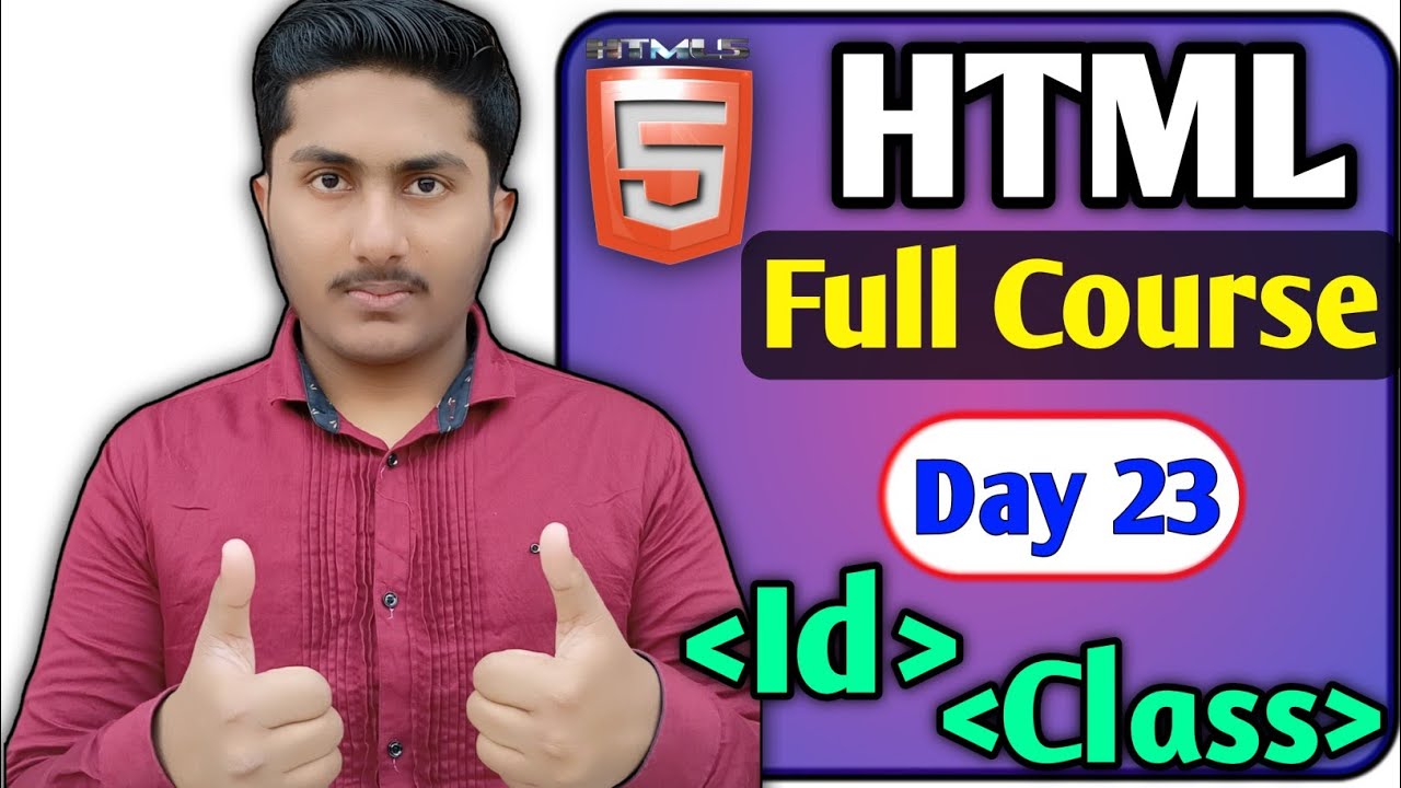 Id And Class Attributes In Html 5 Tutorial In Hindi Id And Class Use In Html Youtube