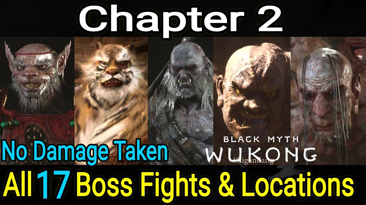 Black Myth Wukong Chapter 2 All Boss Fights & Locations (No Damage ...