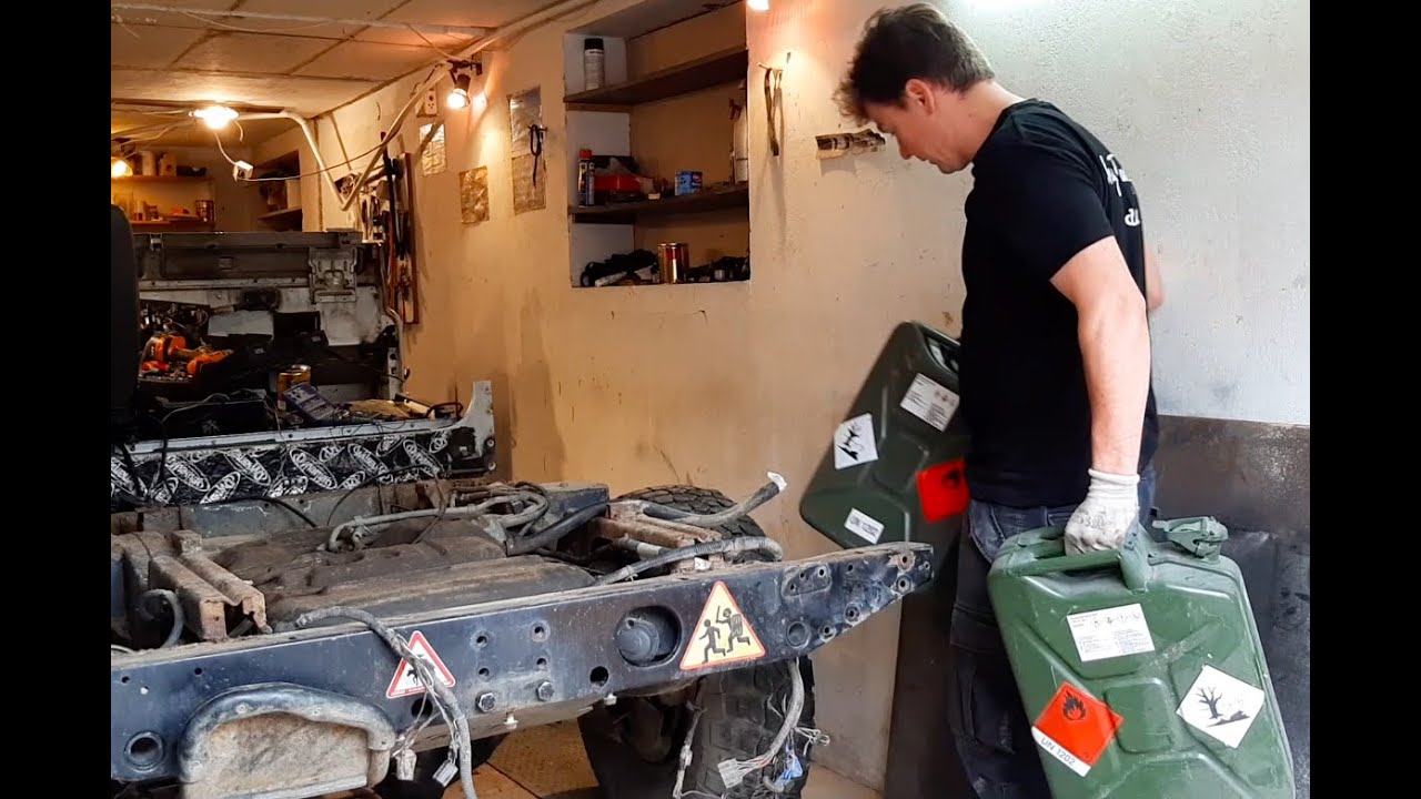 Step 5: drain fuel from the tank Land Rover Defender 110 by Maro - YouTube