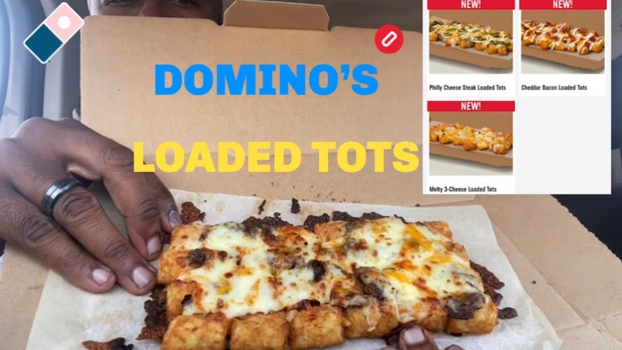 DOMINO’S PHILLY CHEESESTEAK LOADED TOTS REVIEW - YouTube