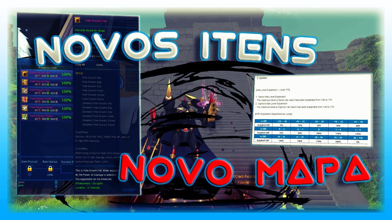 NOVO LEVEL CAP 170, NOVAS ROUPAS E NOVOS MAPAS ADICIONADO NO NADMO ...