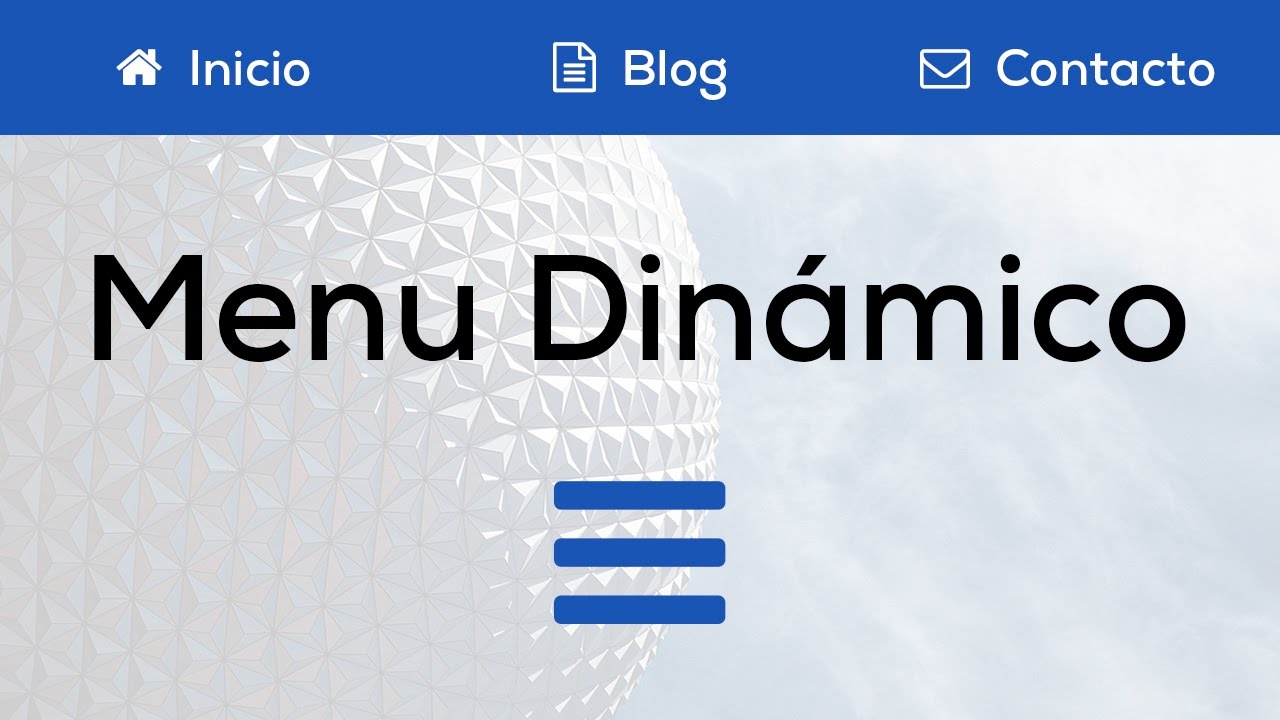 Como Hacer un Menú Dinámico con Flexbox y Responsive Design - YouTube