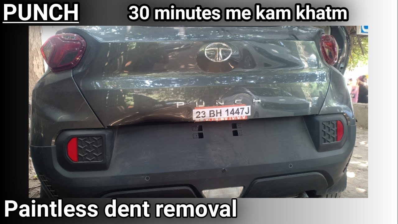 TATA PUNCH | dry dent or dent paint | dry denting | PDR | dent repair ...