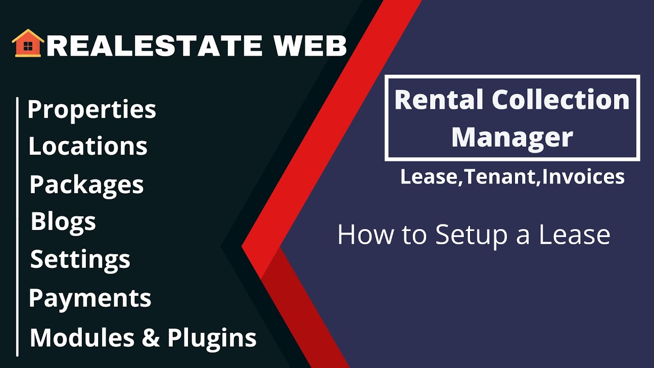 Rental Collection Manager - How to Setup a Lease - YouTube