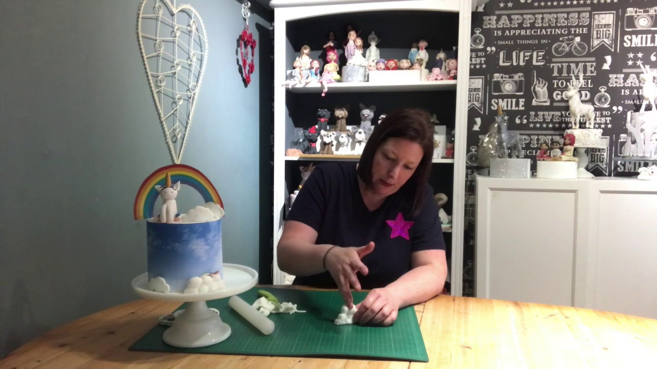 How to make fondant Clouds. - YouTube