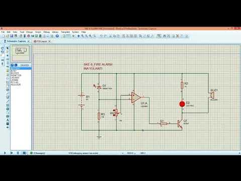 Simulasi Rangkaian Fire Alarm di Proteus - YouTube