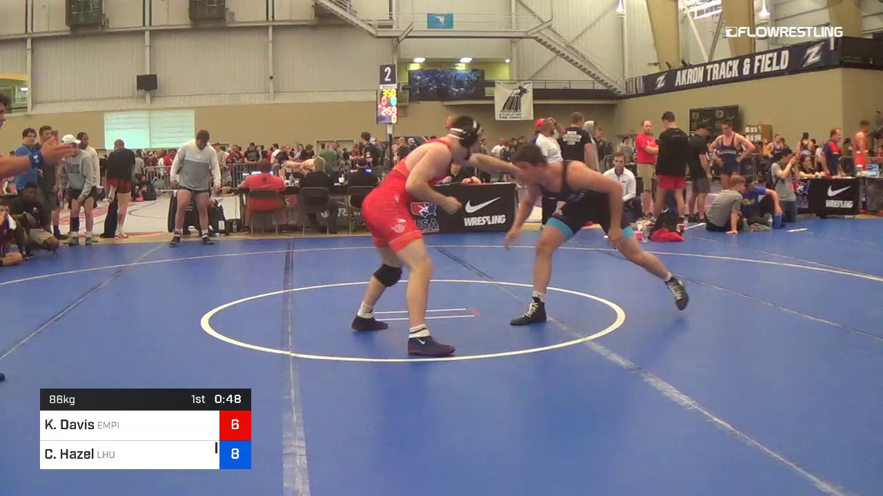 86 Kg Round Of 64 Kyle Davis Empire Wrestling Academy Vs Corey Hazel ...