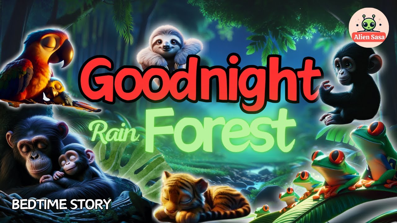💤 🌲Goodnight Rainforest 🐸🐯 The Sleep Story for Toddlers and Kids with ...