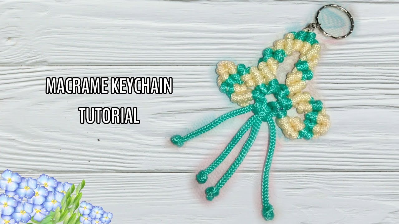 DIY KEYCHAIN TUTORIAL, Macrame Keychain, Tutorial Membuat Gantungan ...