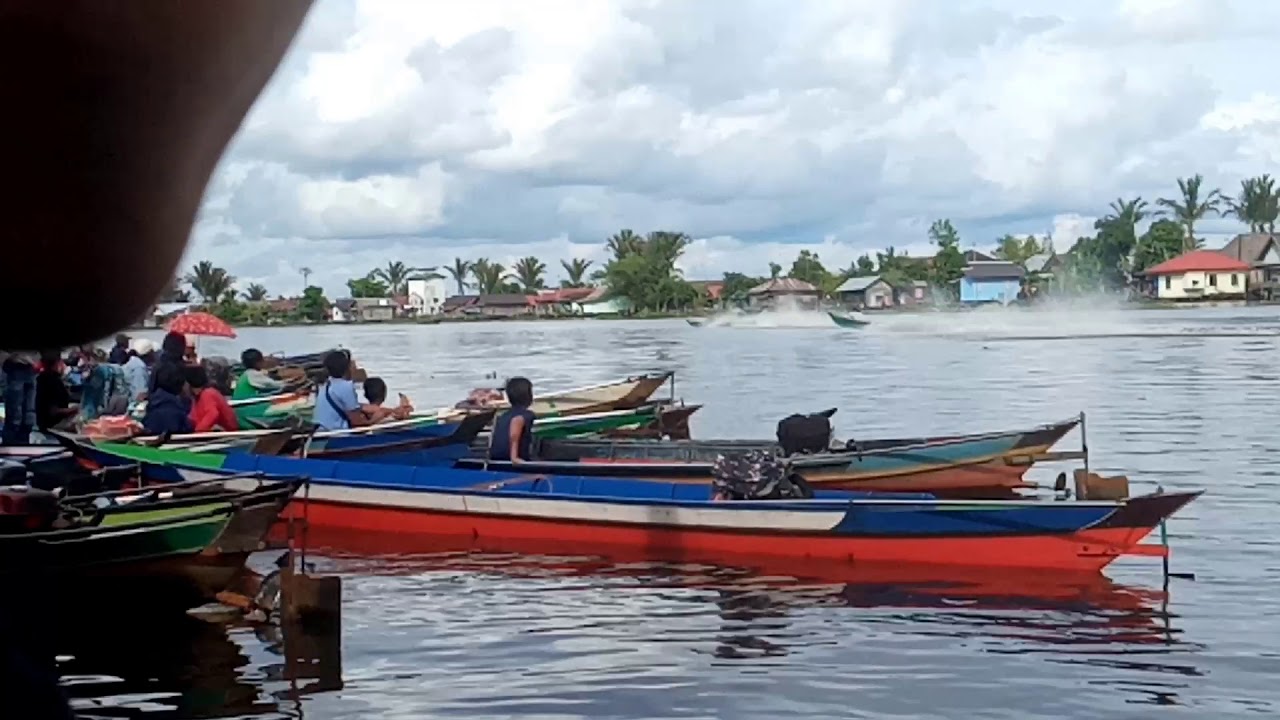 Evant balap perahu ces di sungai margasari - YouTube