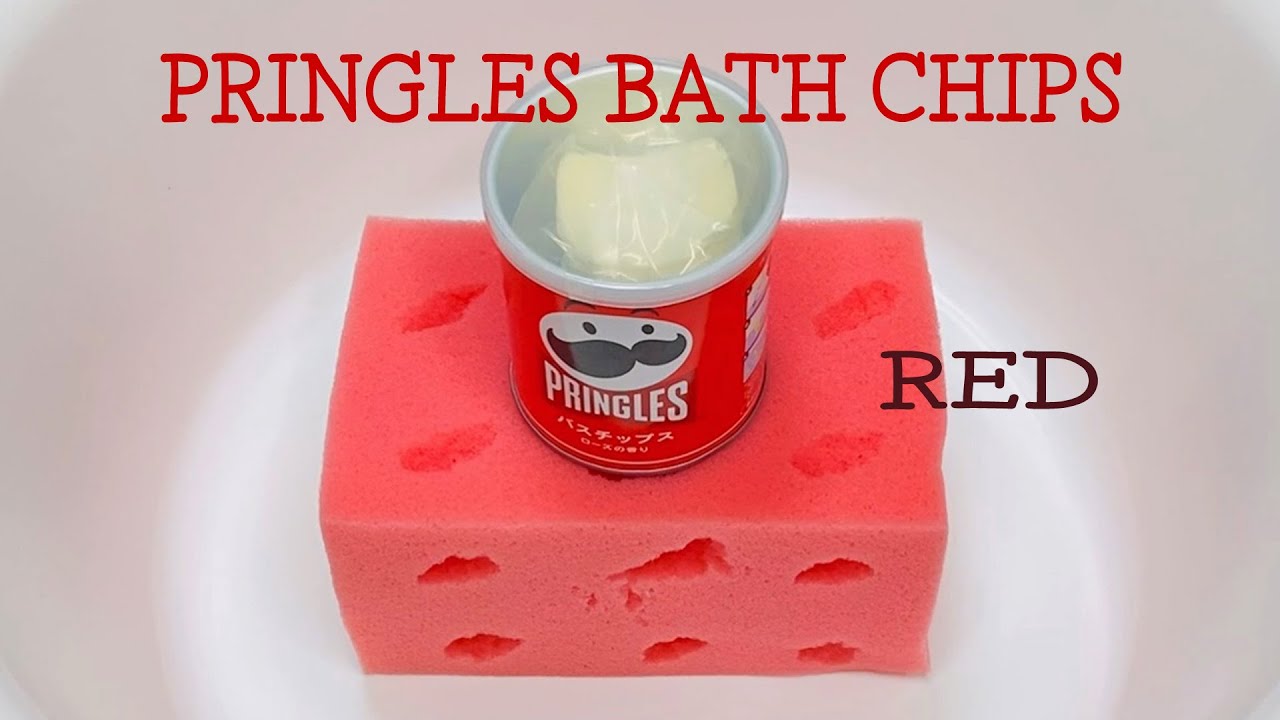 ASMR Sponge 405.PRINGLES Bath Chips ♦Red♦ - YouTube