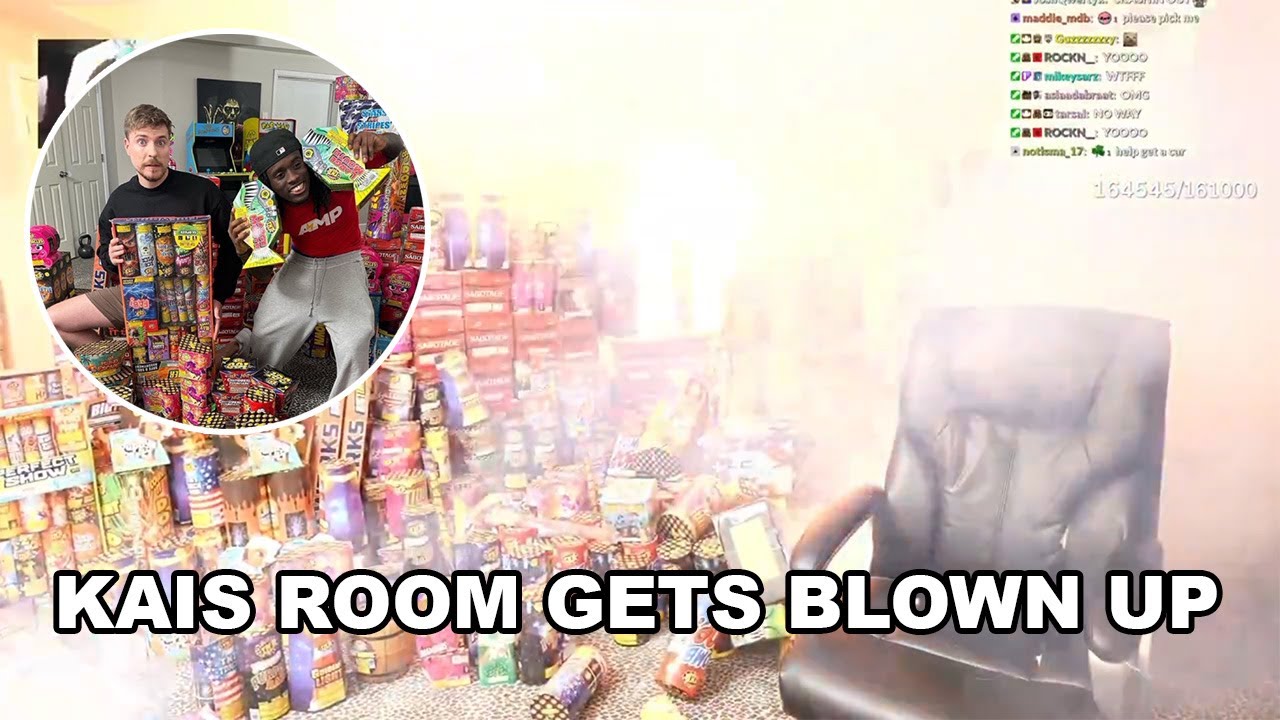 Kai Cenat & MrBeast Blow Up Fireworks On Stream - YouTube