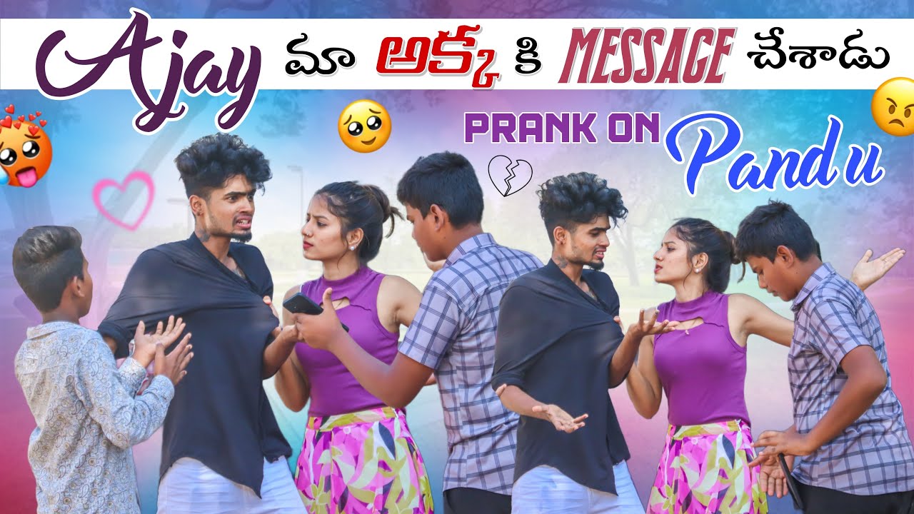 Ajay మా అక్కకి massage చేశాడు Prank On Pandu|Sai Village Kidz - YouTube
