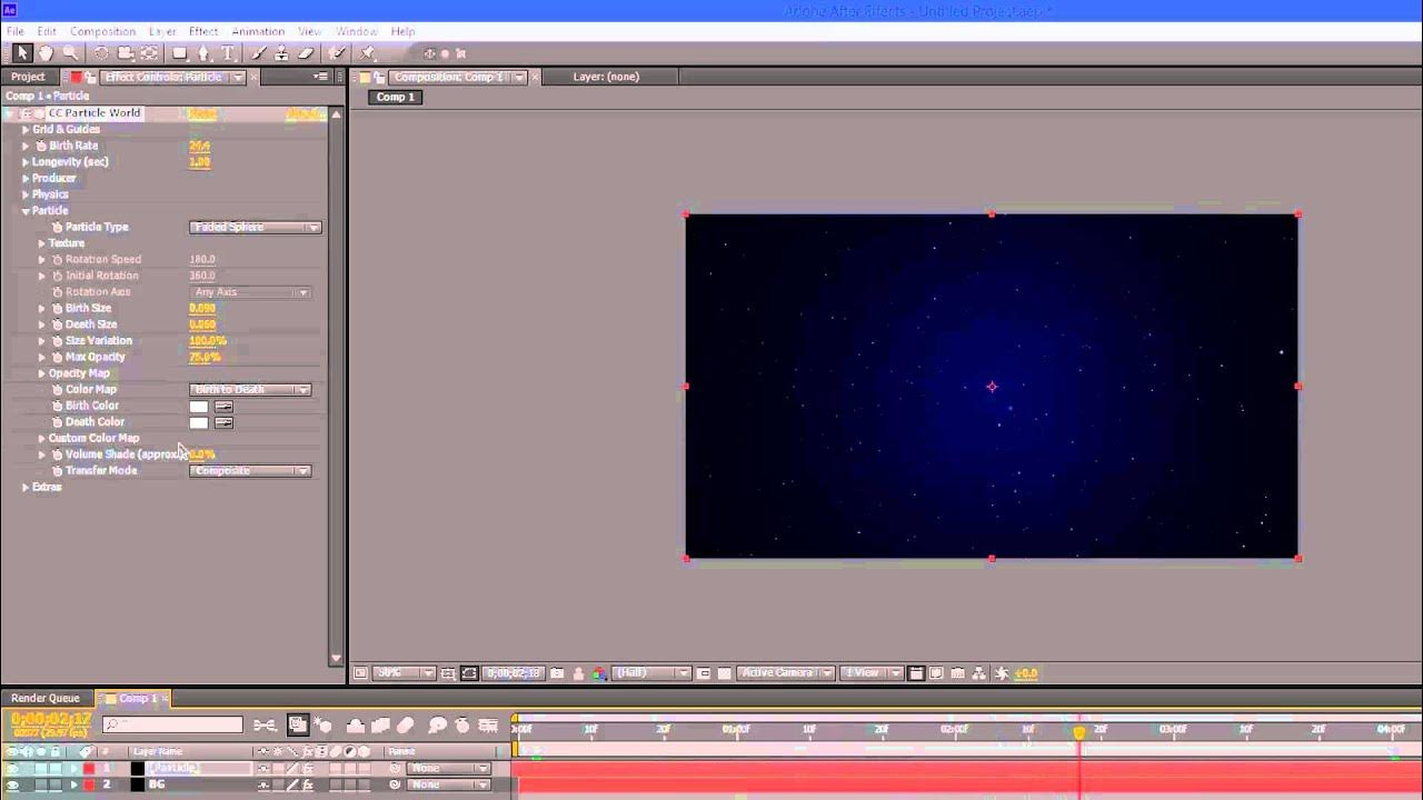 Creating an Animated Starfield in After Effects - YouTube