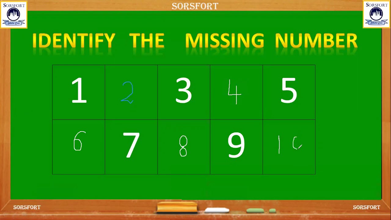 IDENTIFICATION OF MISSING NUMBER 1 TO 10 FOR NURSERY - YouTube