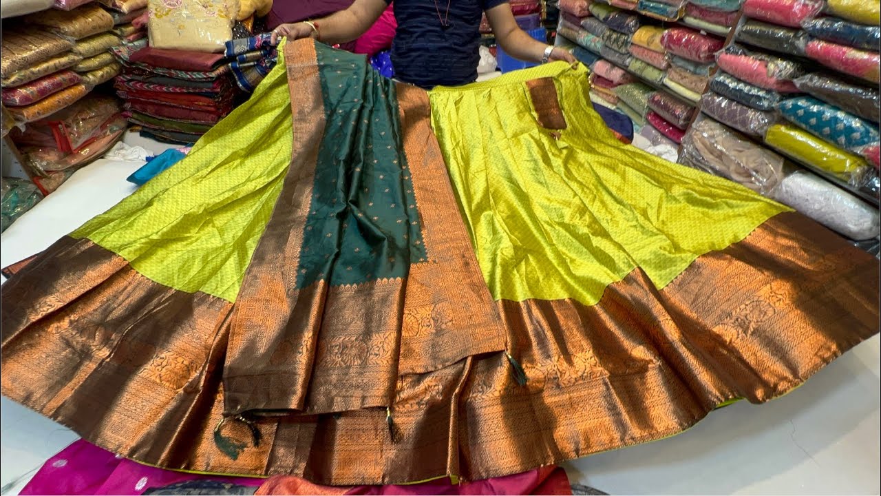 Bangalore Chickpet wholesale Lehangas||Single piece courier available ...