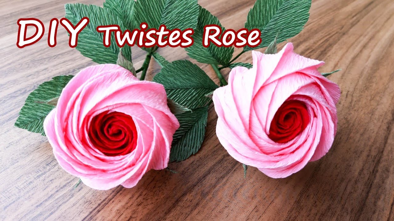 Twisted Rose Paper Flower #2 / Handmade Gift Ideas / Góc nhỏ Handmade ...