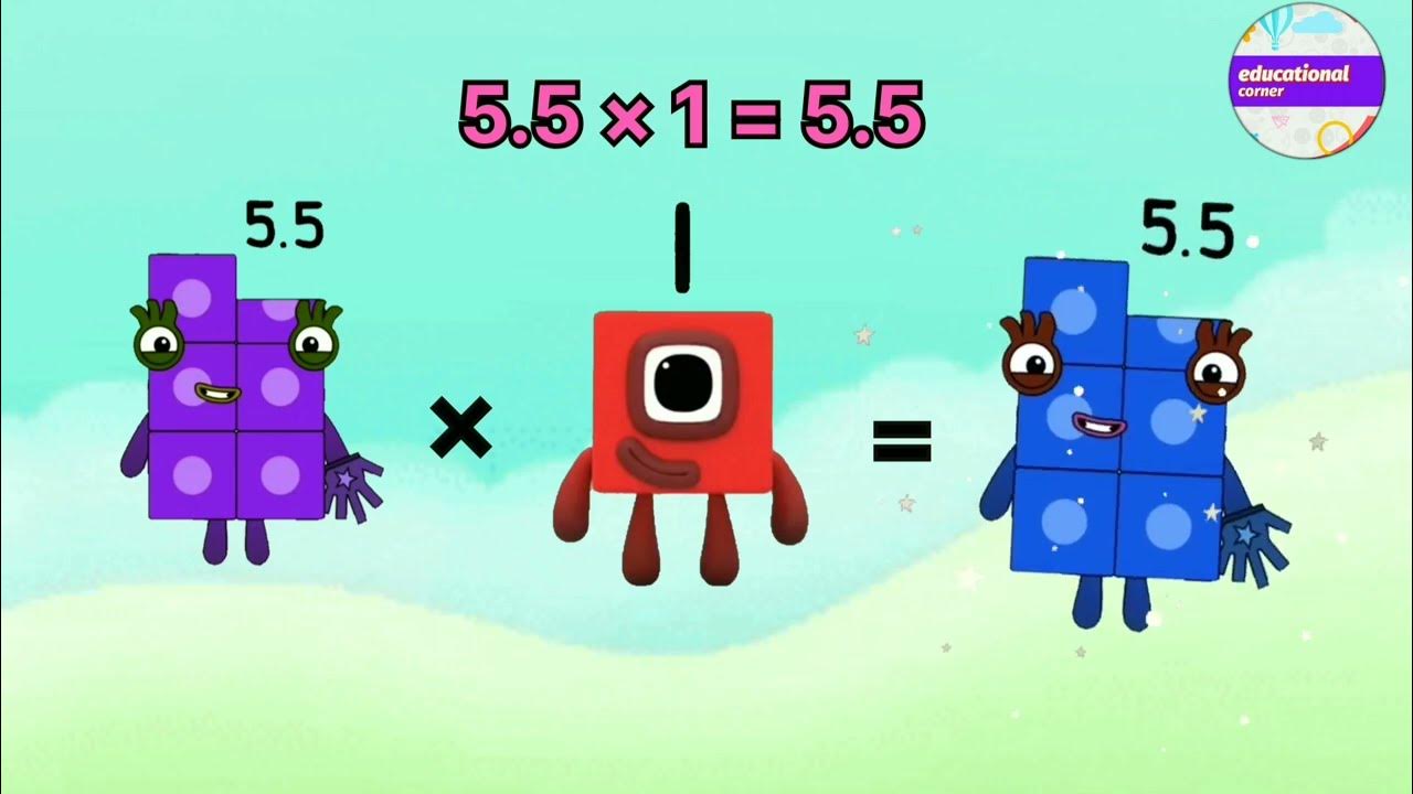 Numberblocks 5.5 decimal multiplication | 5.5 times table | learn to count ...