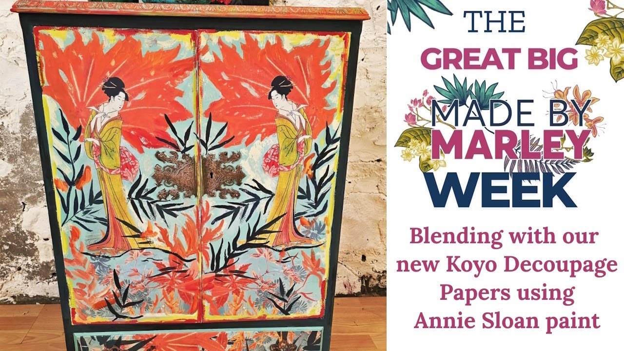 Blending with our new Koyo Decoupage Papers using Annie Sloan paint ...