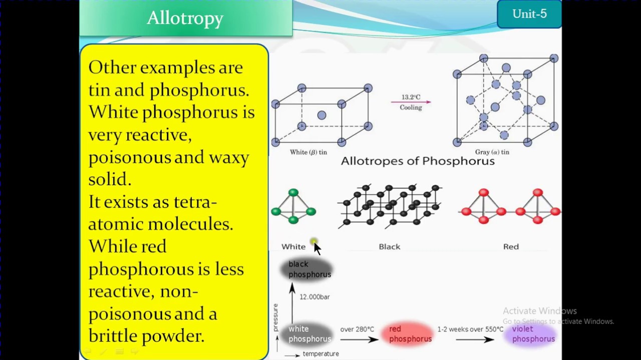 Define Allotropy,Examples,Carbon,Sulphur,Tin,Phosphorus Chy9Chp5 ...