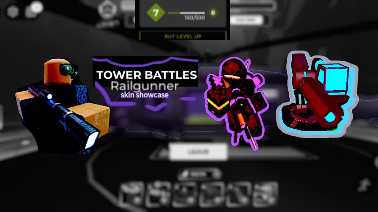 Tower battles rail gunner skin showcase Roblox Tower defense X - YouTube