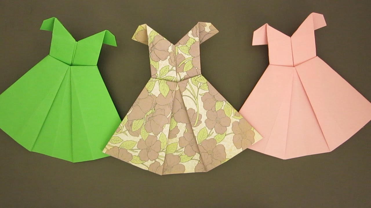 ADORABLE origami dress! - YouTube