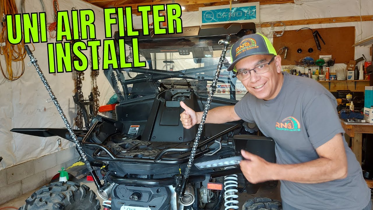 Adding a UNI Air Filter to the ZFORCE 950 from RNG Performance - YouTube