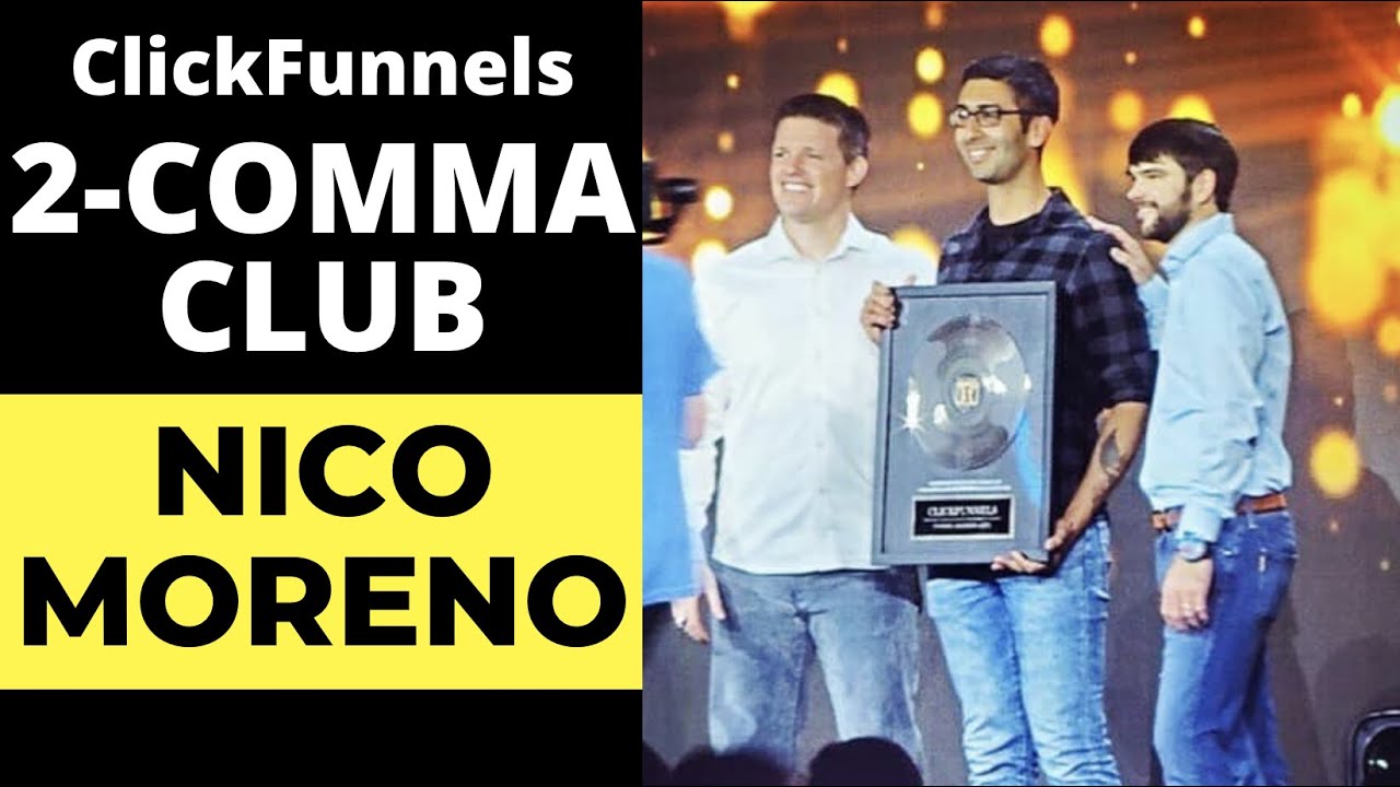 2-Comma Club Walking On Stage | Nico Moreno ClickFunnels 2-Comma Club ...