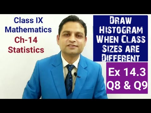 Class 9 Maths Ex 14.3 Q8 & Q9 Ch14 Statistics Draw Histogram when Class ...